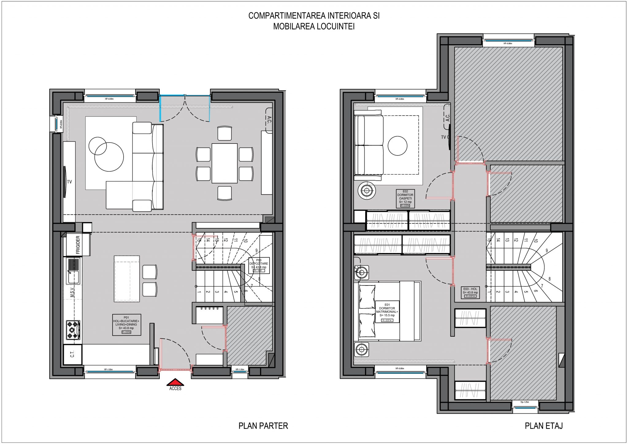 Amenajare in stil scandinav pentru o casa de 80 mp din Otopeni
